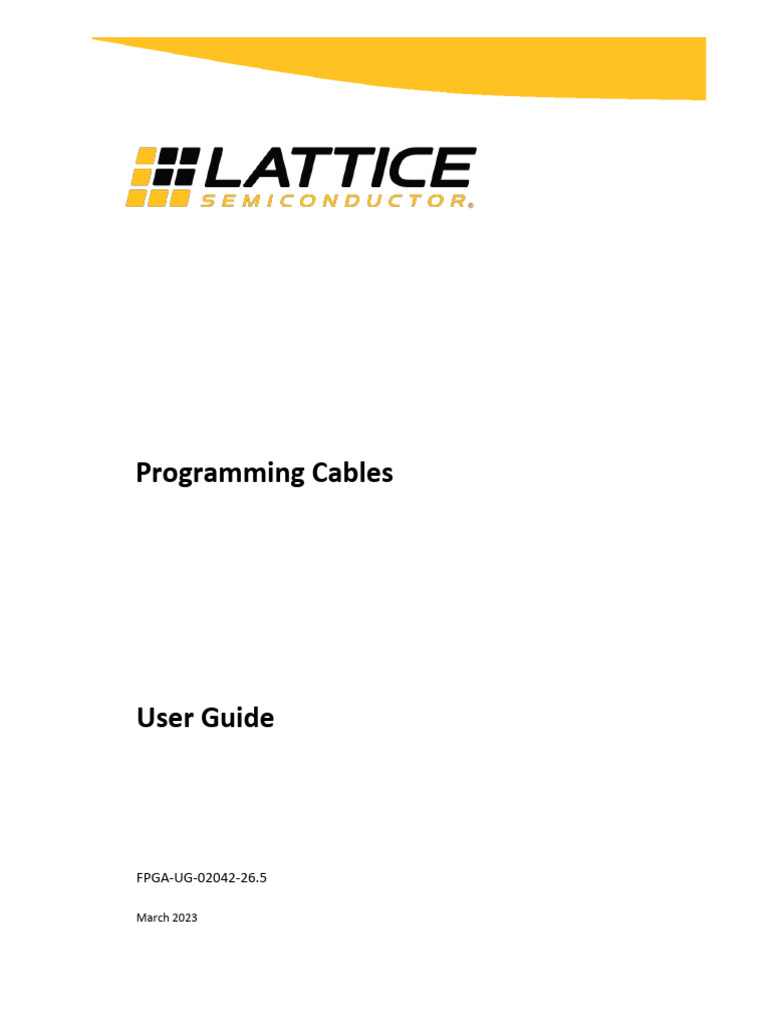 FPGA-UG-02042-26-5-Programming Cables | PDF | Usb | Information And ...
