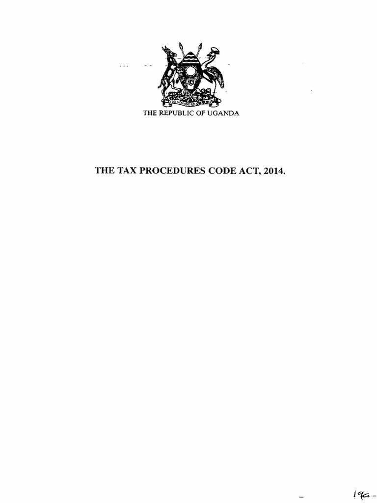 The Tax Procedures Code Act, 2014 | PDF | Taxation In The United States ...