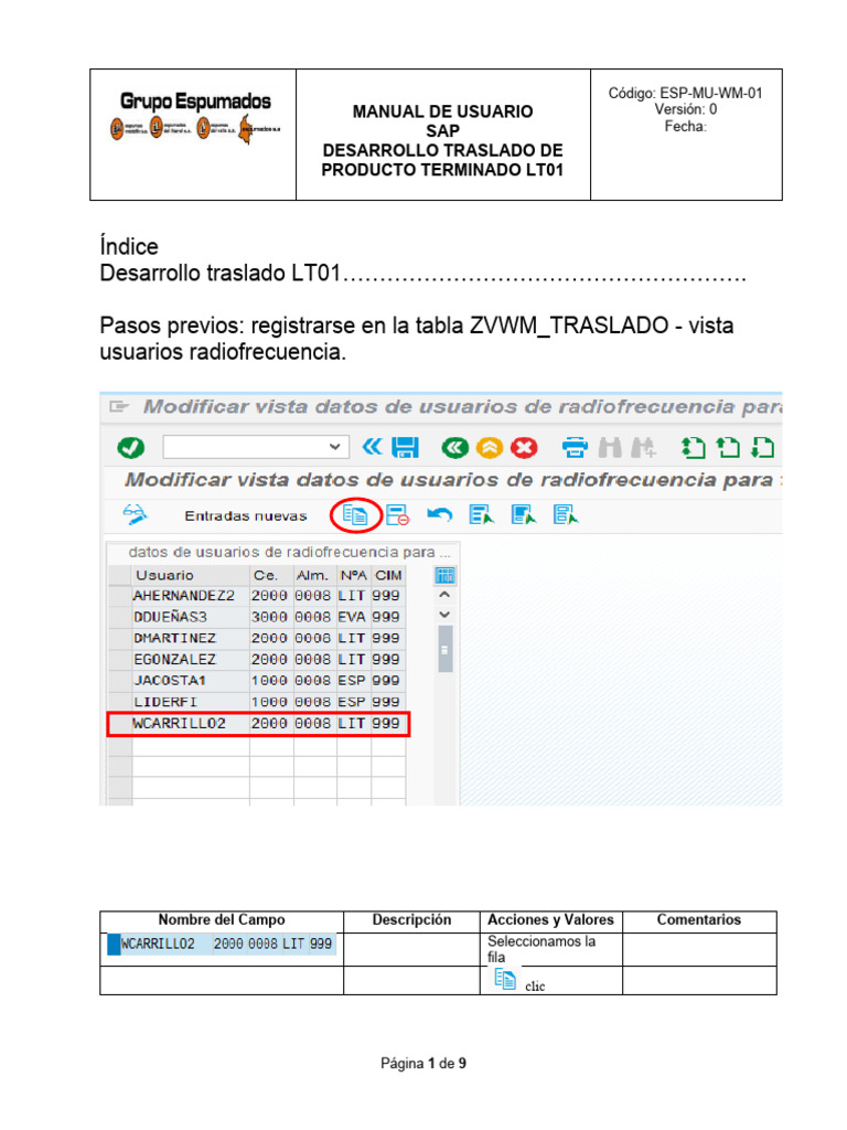 W-Manual WM Desarrollo Traslado PT LT01 (Mover Toda La Estiba o Ua de Una Ubicacion A Otra ...
