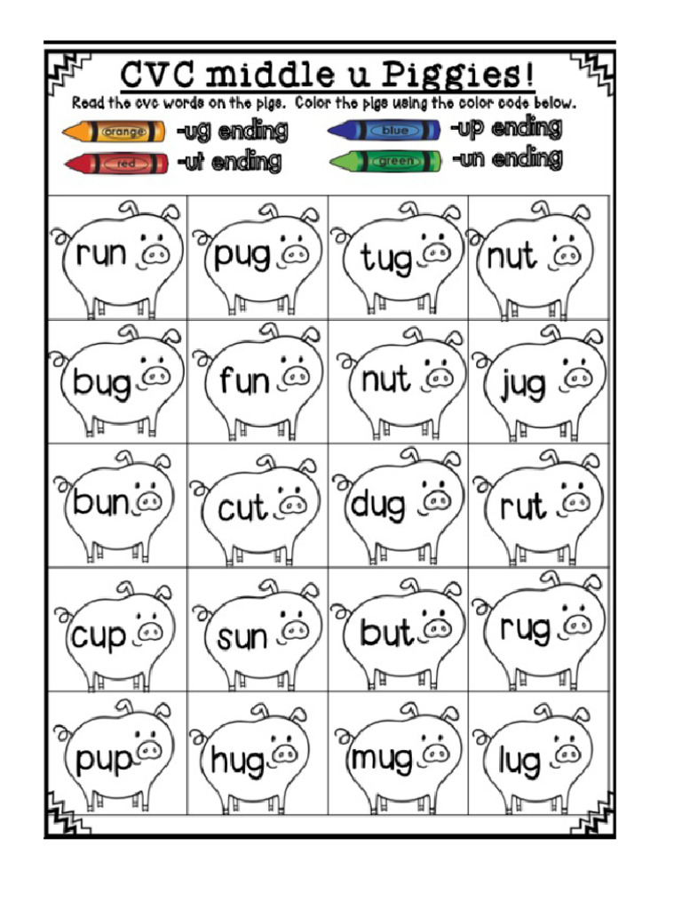 coloring middle u | PDF