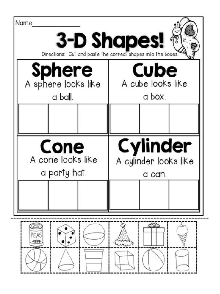 3d Shapes Cut and Paste | PDF