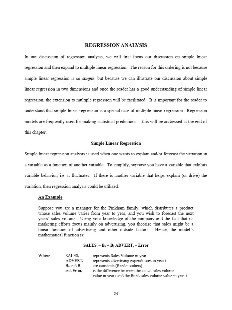 Notes Part Ii Pdf Regression Analysis Linear Regression