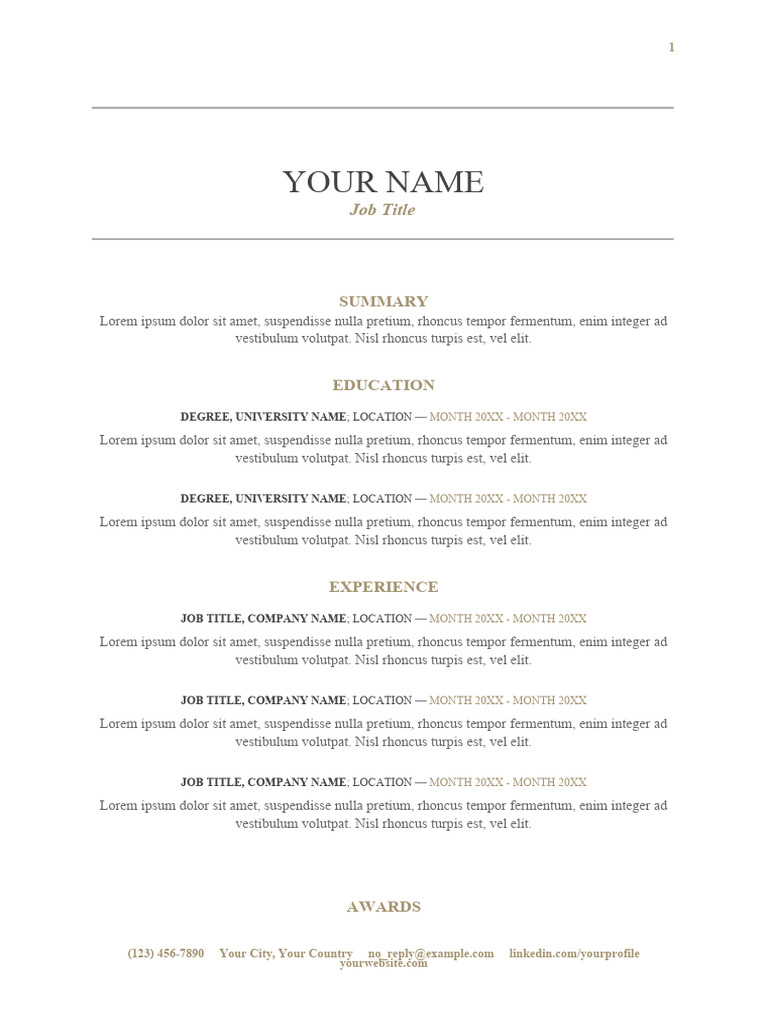 Contoh CV | PDF | Cooking, Food & Wine | Home & Garden