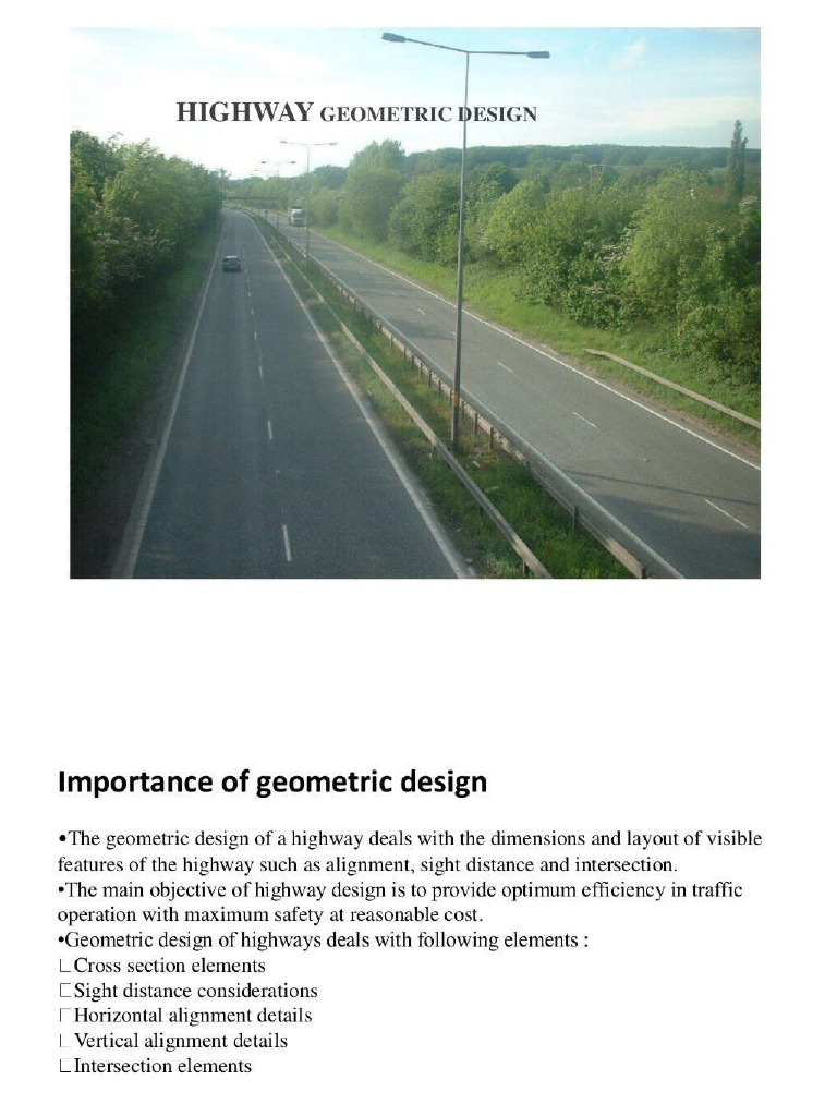 Geometric Design of Highway | PDF
