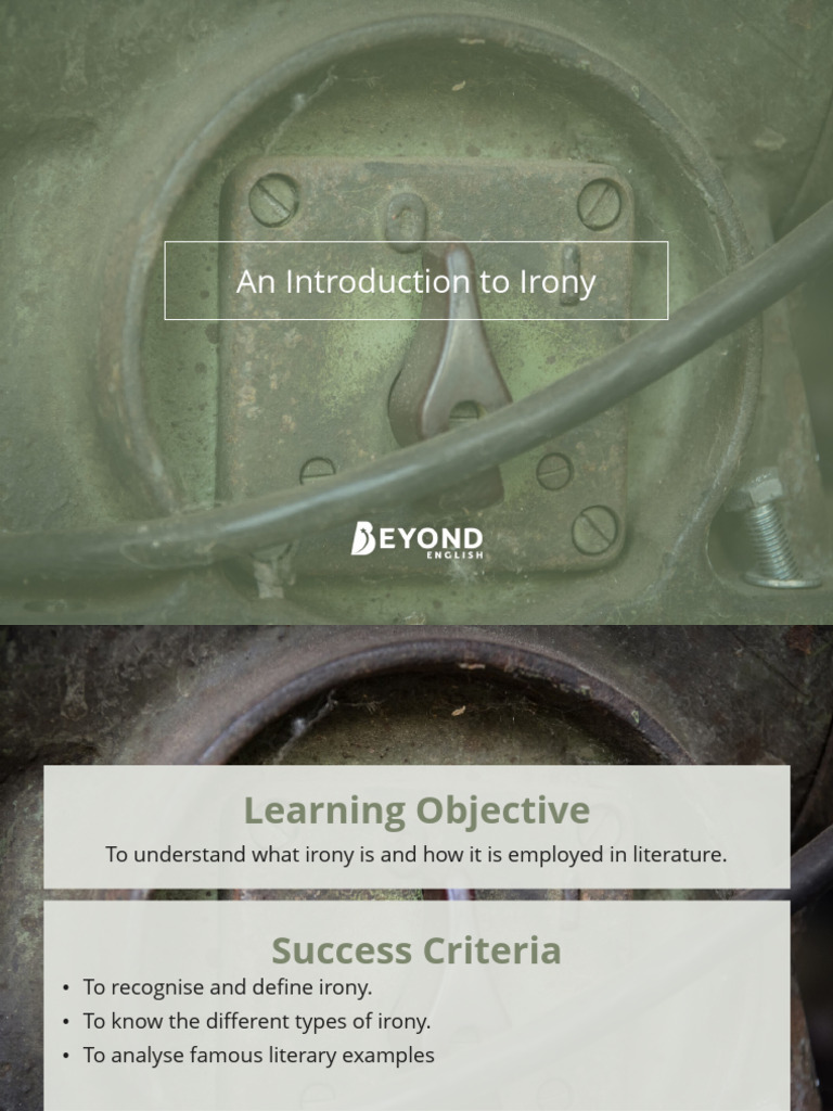 An Introduction To Irony | PDF | Irony