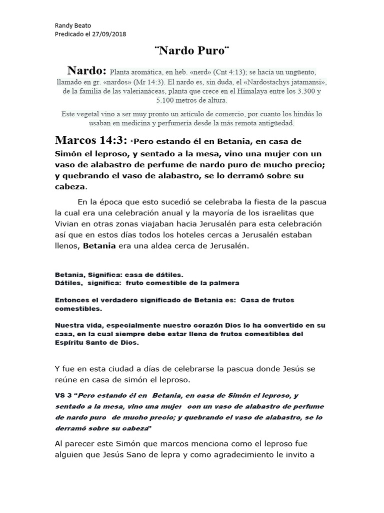 Nardo Puro | PDF | Jesús | Perfume
