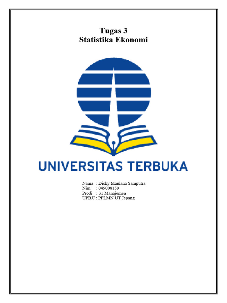 Tugas 3 Statistika Ekonomi | PDF