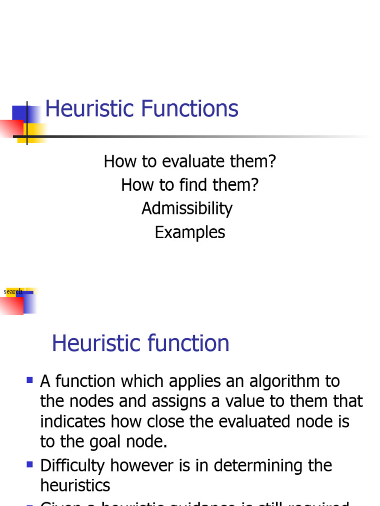 Lecture 5a Heuristic Functions Pdf Algorithms And Data Structures 8685