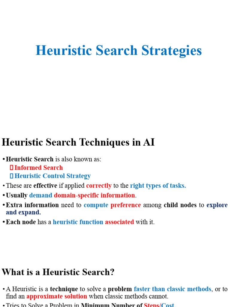 Lecture 5 Heuristic Search Strategies | PDF | Algorithms And Data Structures | Computer Programming