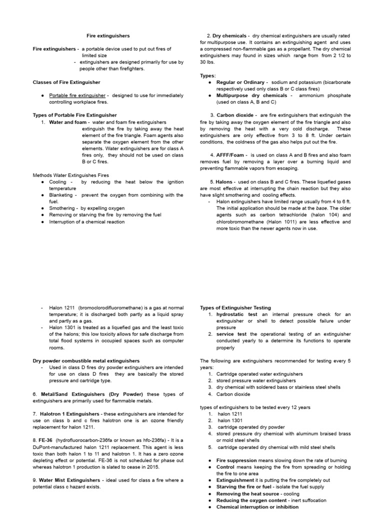 Fire Extinguishers Fire Extinguishers - A Portable Device Used To Put ...