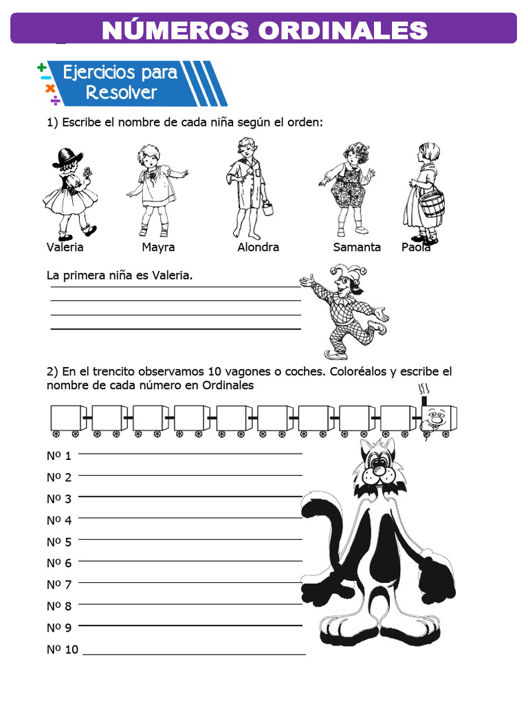 Numeros Ordinales 2do | PDF