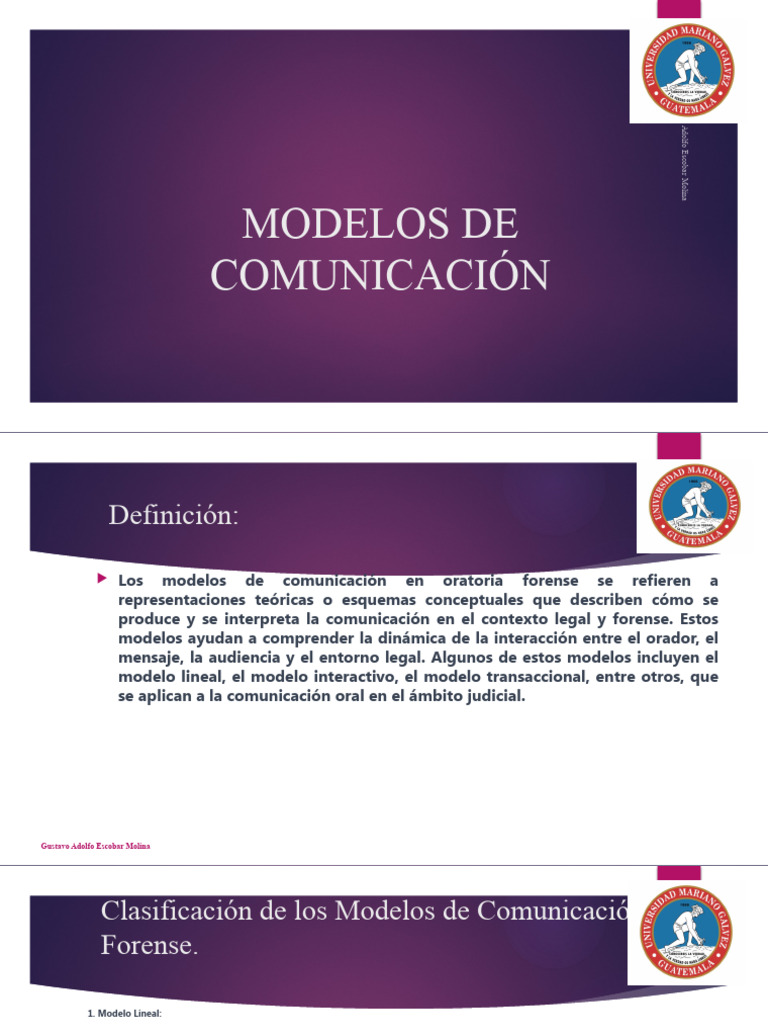 Modelos de Comunicación Forense | PDF | Hablar en público | Comunicación