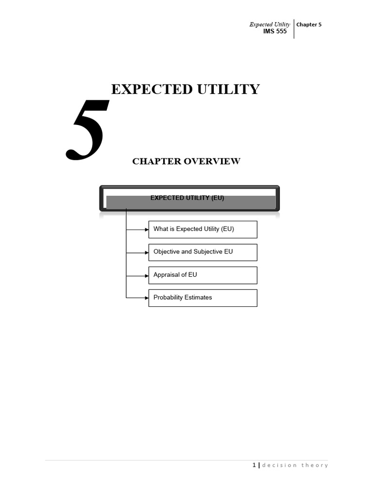 Subjective Expected Utility Explained | PDF | Utility | Probability