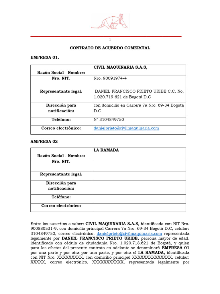 CONTRATO DE Convenio Comercial. | PDF | Business | Cliente