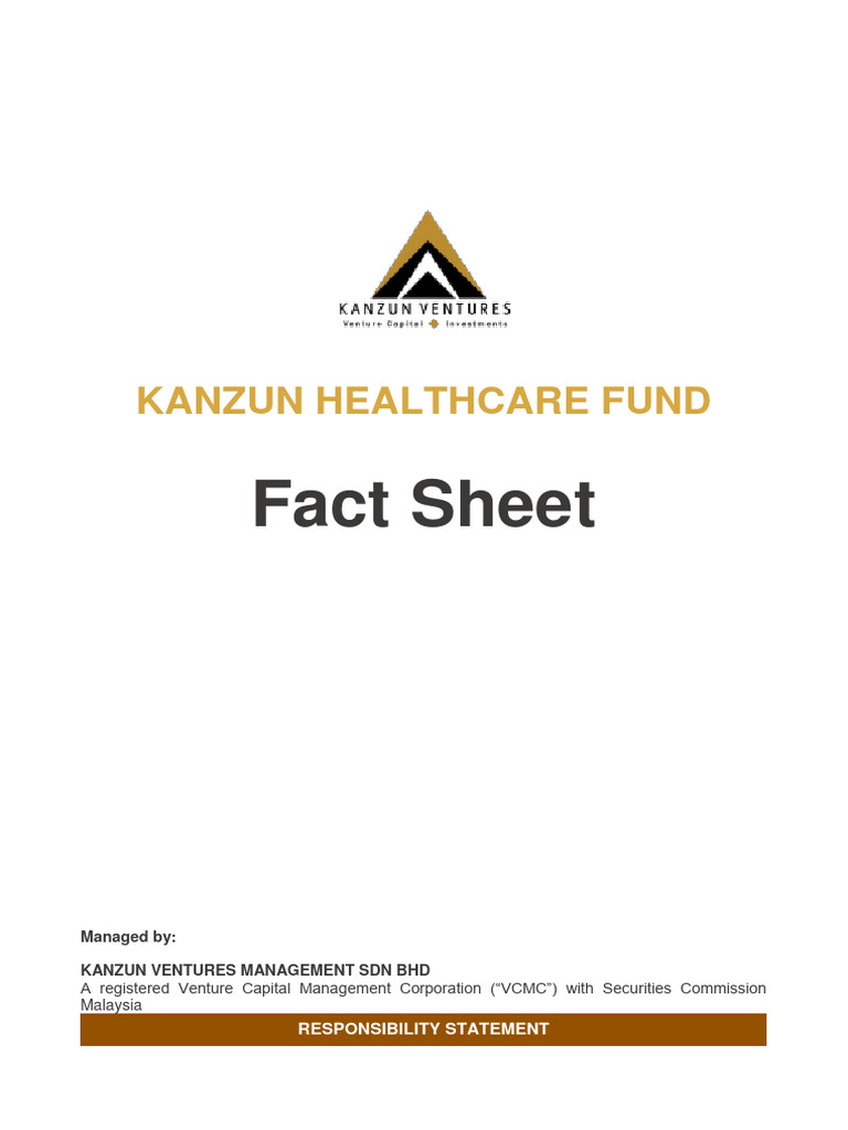 Kanzun Healthcare Fund Overview | PDF | Financial Risk | Venture Capital