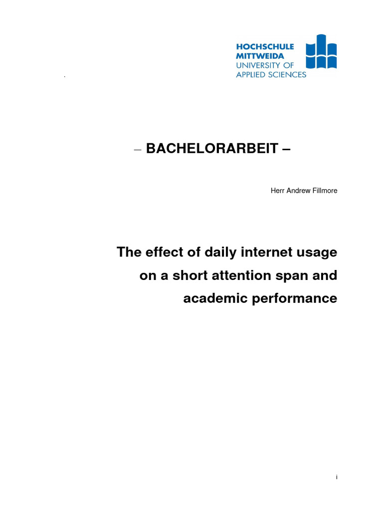 Internet Use and Attention Span Impact | PDF | Survey Methodology ...
