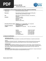SS60 Anionic Bitumen Emulsion Data Sheet | PDF | Toxicity | Asphalt