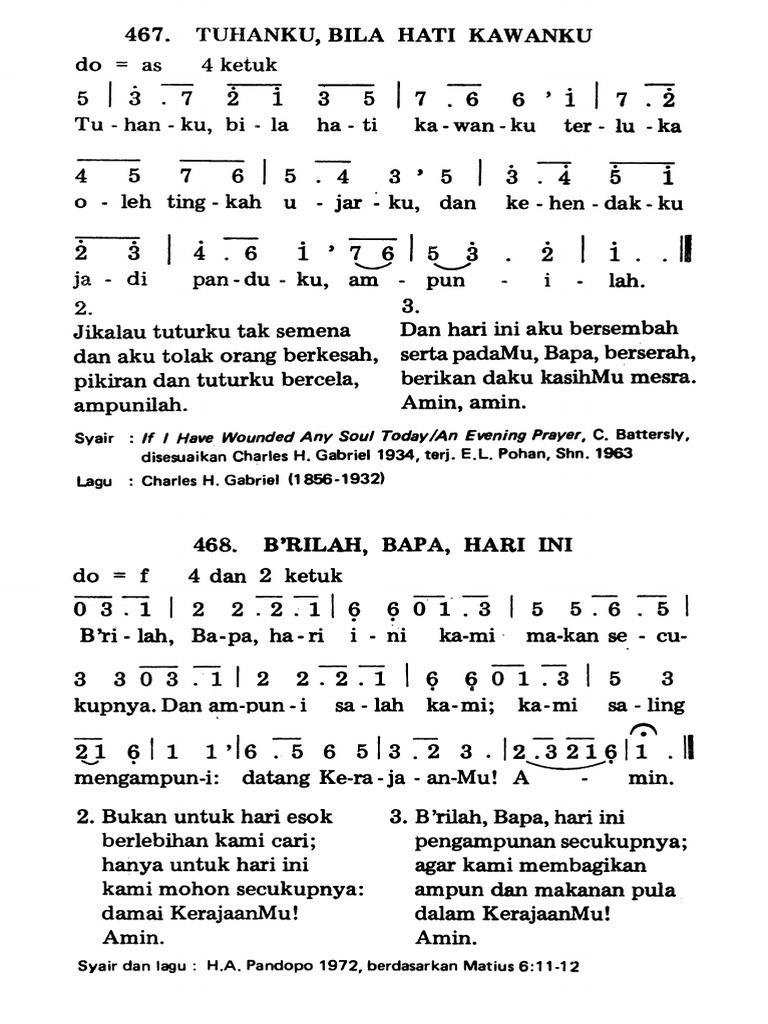 KJ 467 Tuhanku, Bila Hati Kawanku | PDF