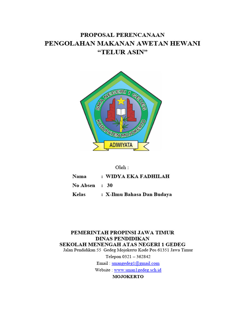 Proposal Perencanaan Pkwu | PDF | Kesehatan Holistik