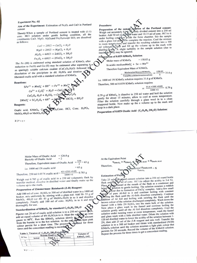 BKB 1 | PDF | Titration | Chemistry