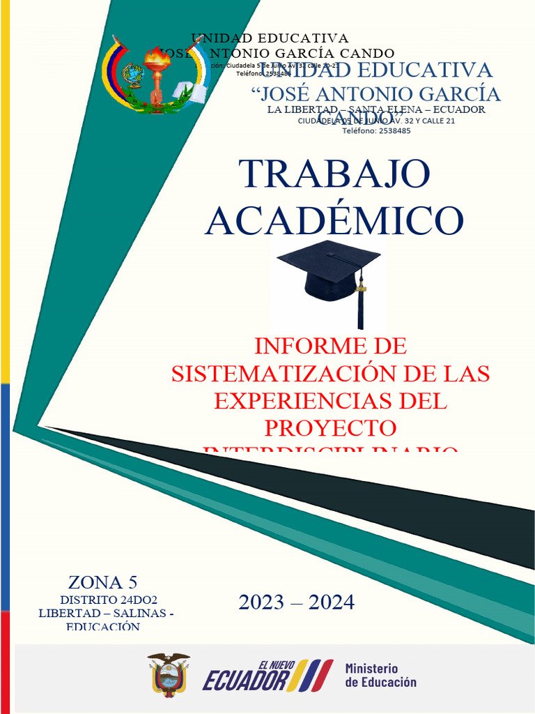 Trabajo Académico Informe de Sistematización Del Proyecto Interdisciplinario Bgu Filtro de Agua ...