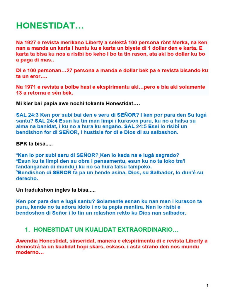 Honest I Dat | PDF | Ciencias sociales | Relaciones personales, crianza ...