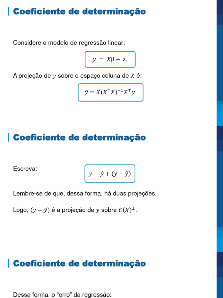 Coeficiente de Determinação em Regressão Linear | PDF | Coeficiente de ...