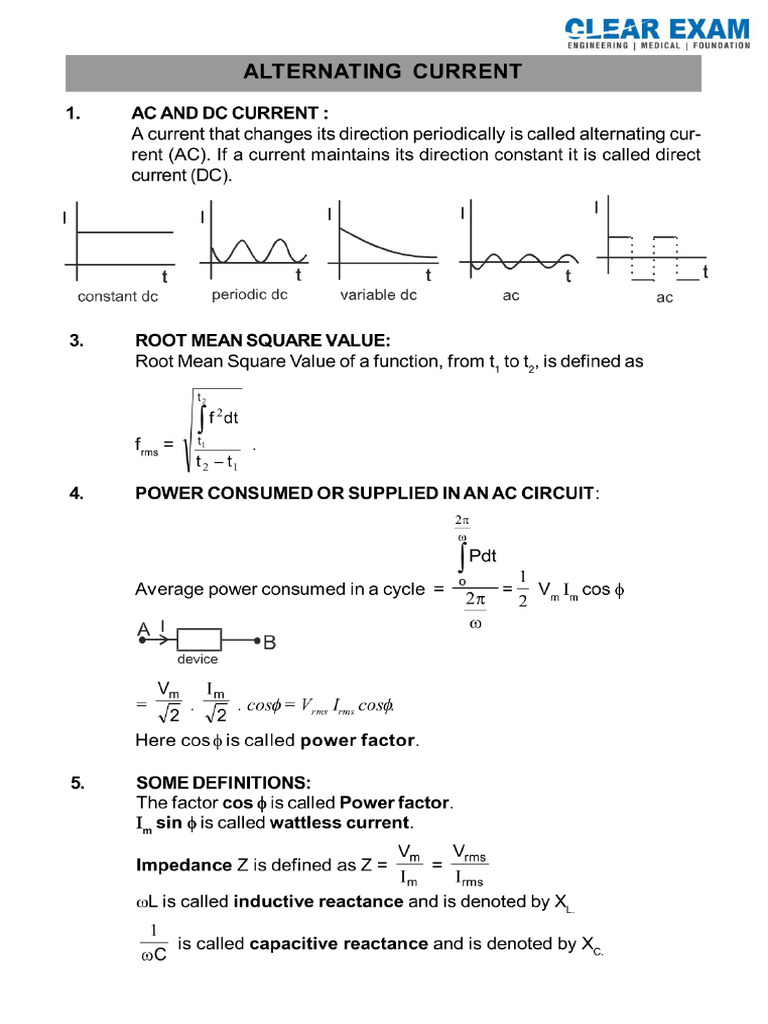 Alternating Current | PDF