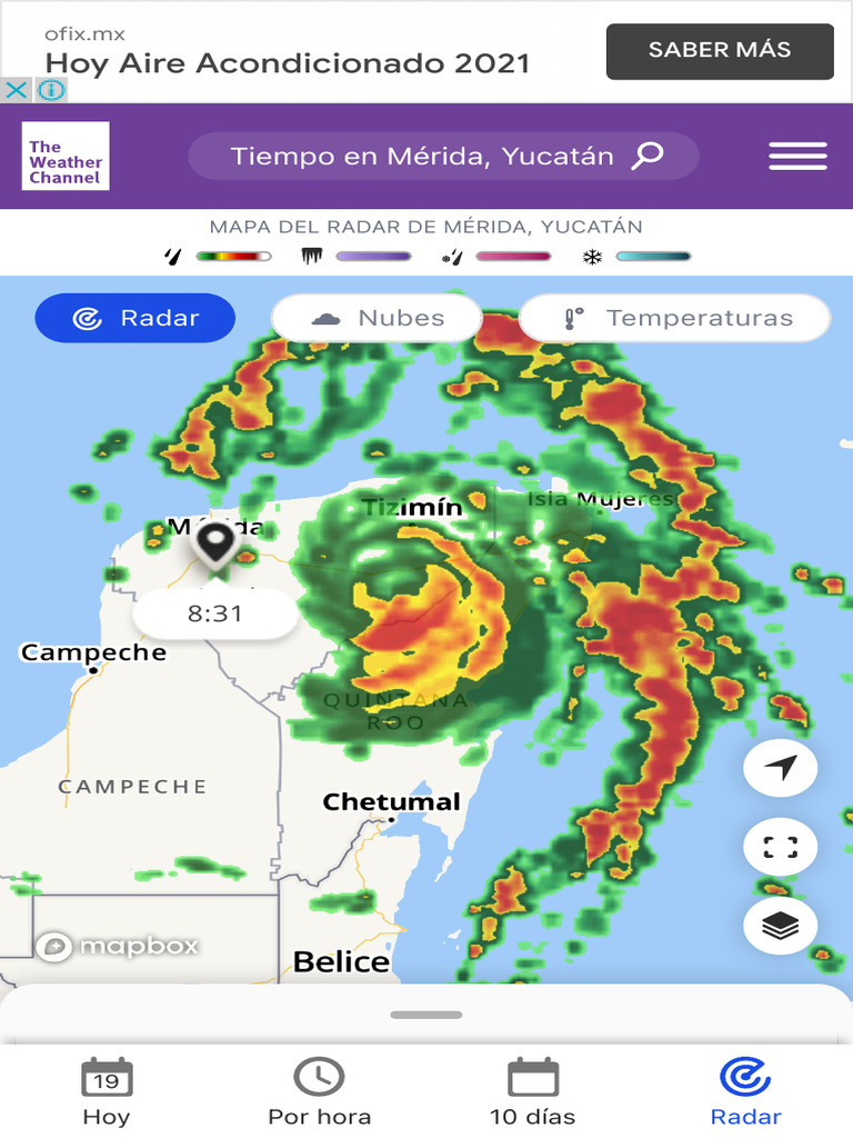 Mapa y radar del tiempo en Mérida, Yucatán The Weather Channel Weather ...