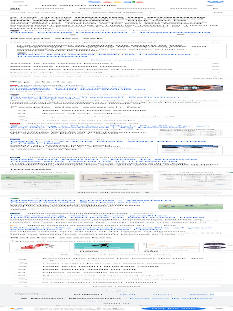 Risk Return Profile - Google Search | PDF | Sharpe Ratio | Risk