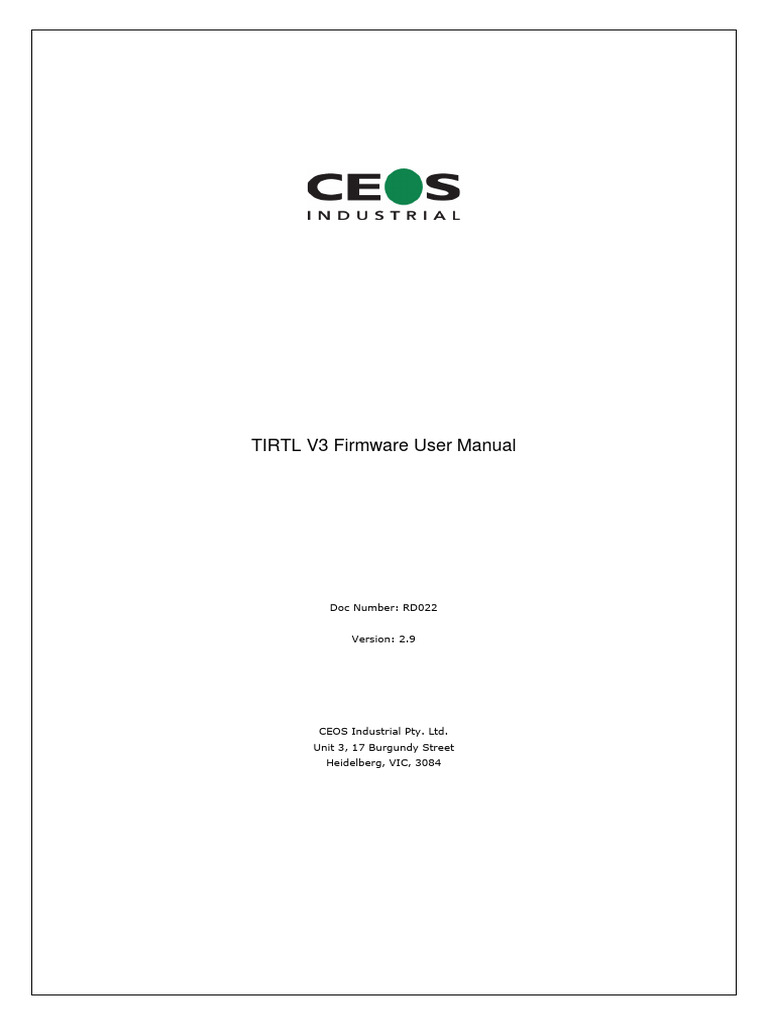 TIRTL V3 Firmware Manual RD022 | PDF | Computer Network | World Wide Web