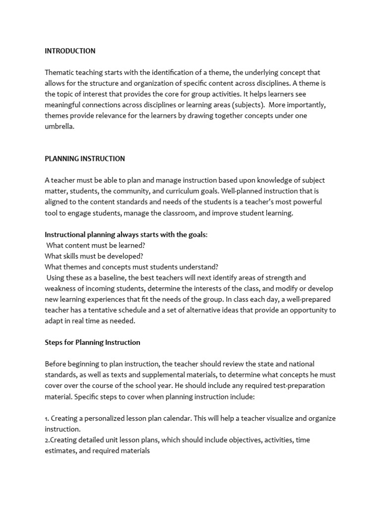 Thematic | PDF | Interdisciplinarity | Teachers