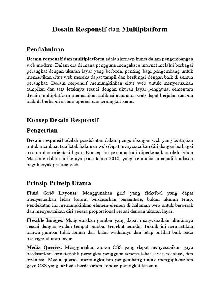 Desain Responsif Dan Multiplatform | PDF