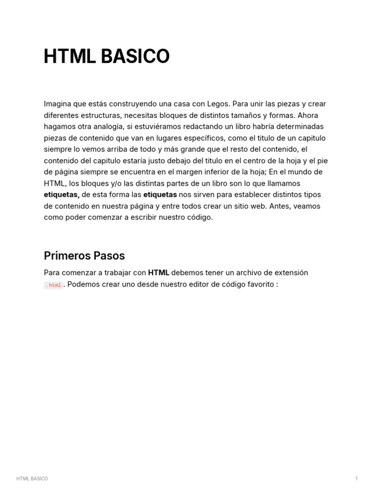 HTML Basico | Descargar gratis PDF | HTML | Hipervínculo