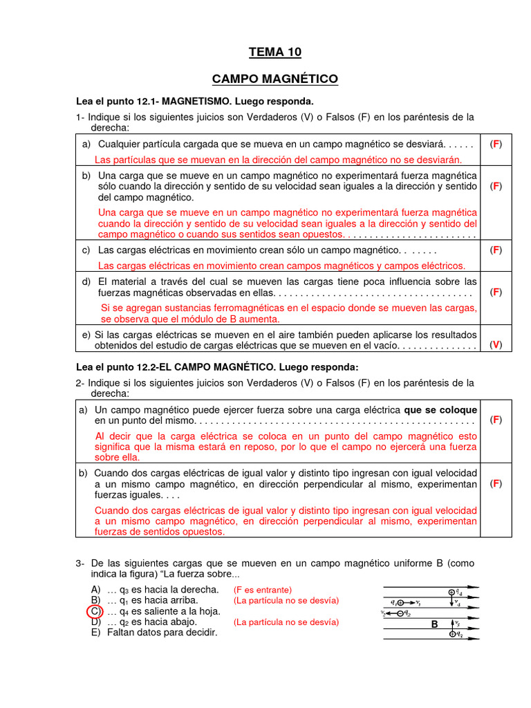 10 - Resolucion Campo Magnético | PDF | Campo magnético | Velocidad