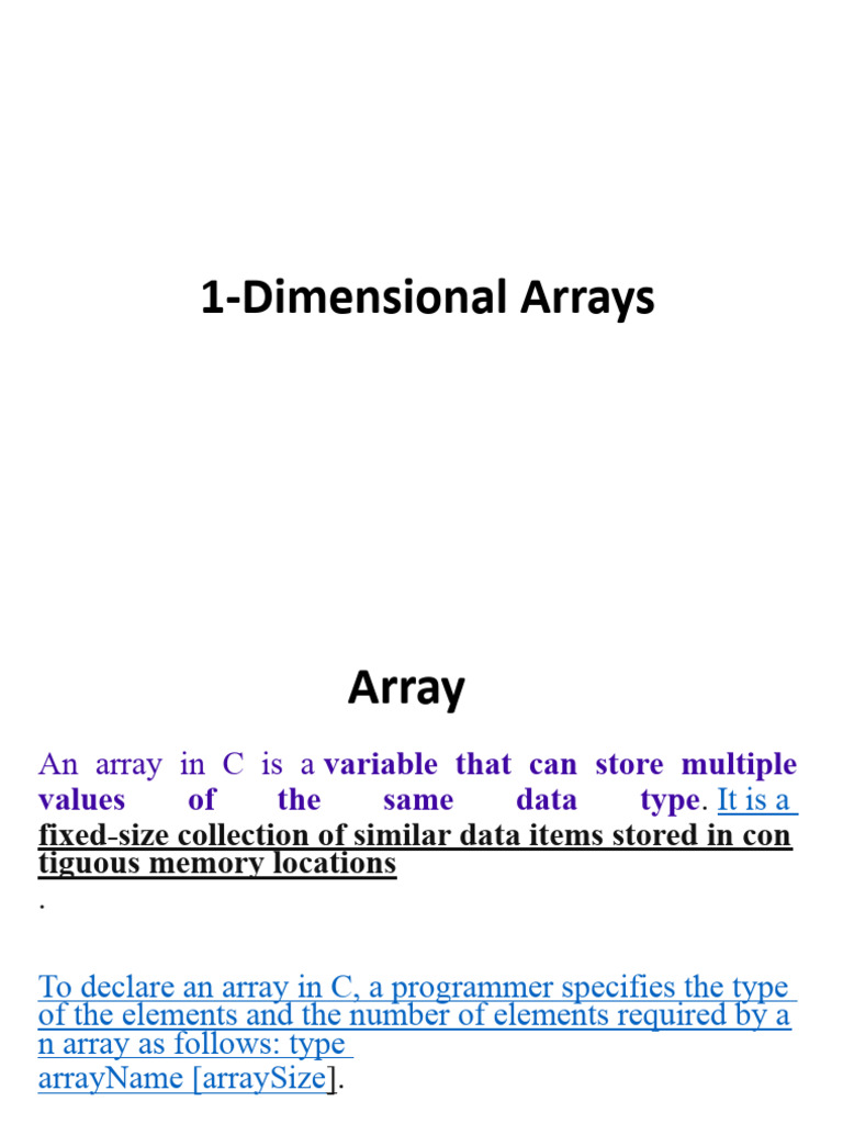 8 1D Arrays Strings | PDF | String (Computer Science) | Data Type 8 1D Arrays Strings | PDF | String (Computer Science) | Data Type