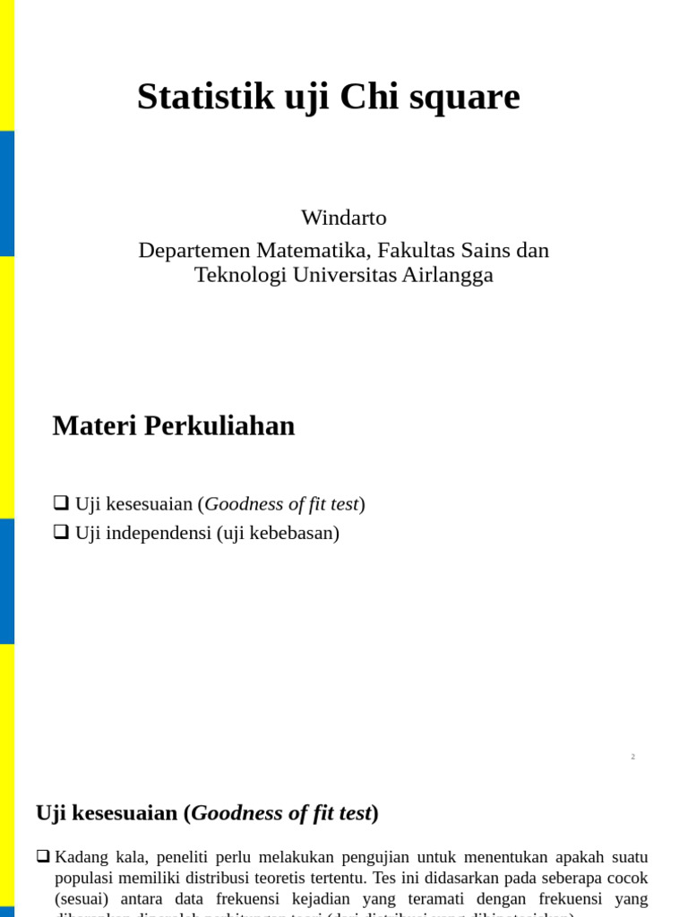 M08 Statistik uji Chi square | PDF