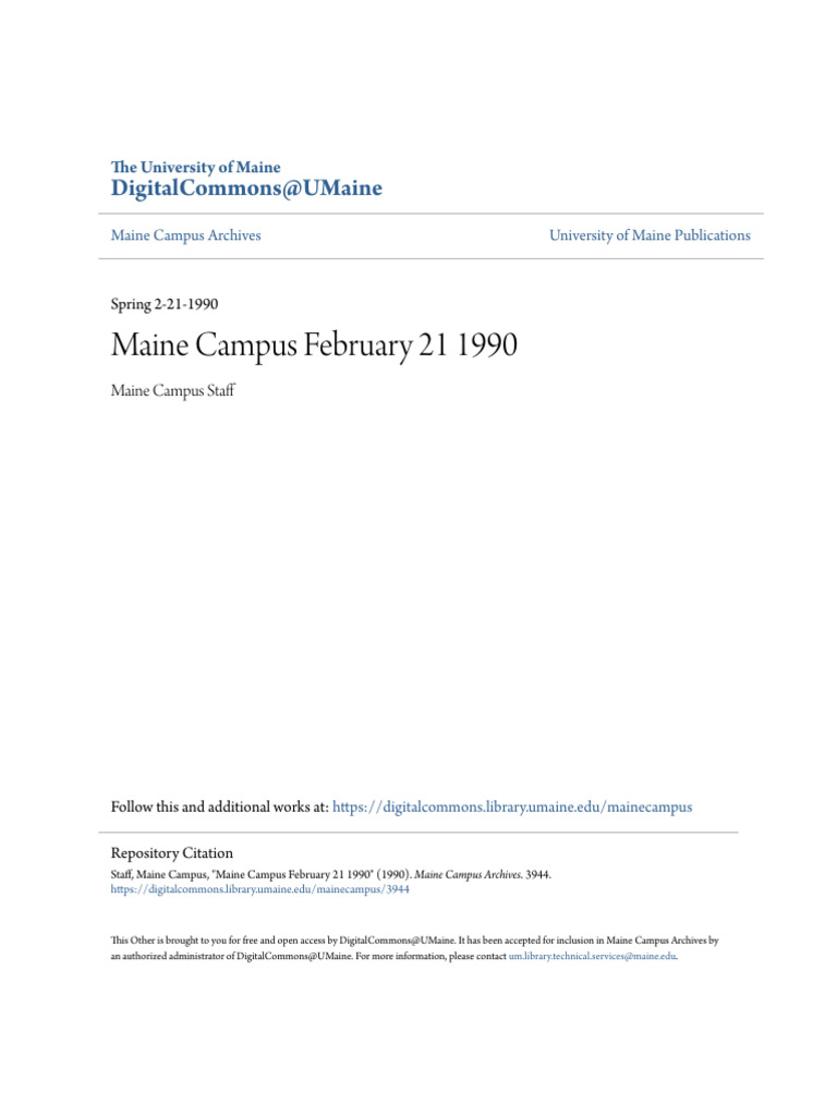Maine Campus February 21 1990 | PDF | Measles