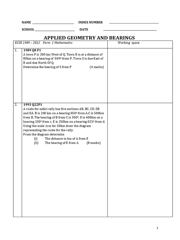 Applied Geometry and Bearings | PDF