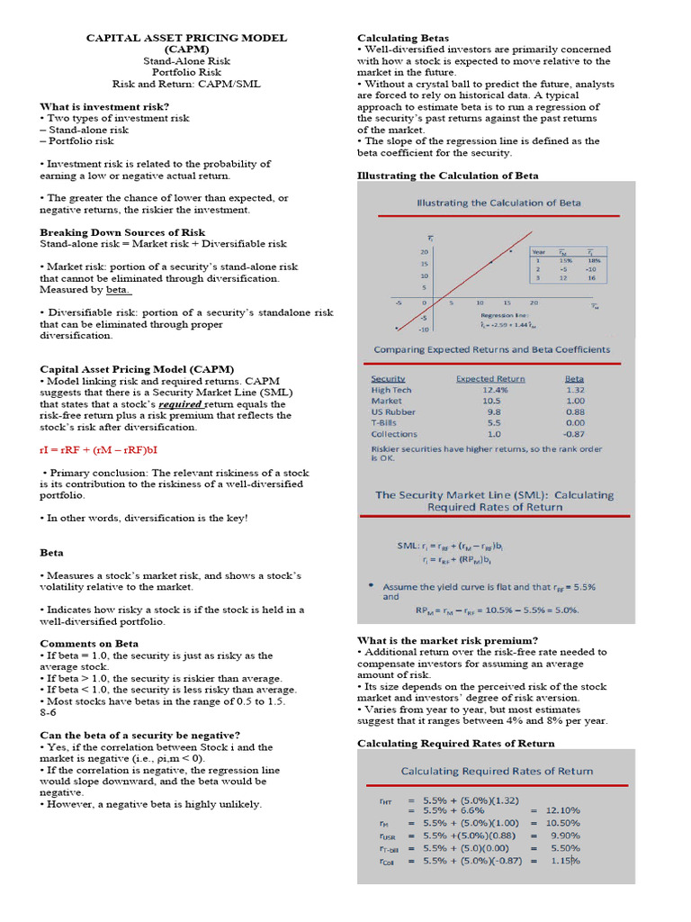 Capital Asset Pricing Model (Capm) PPT Text | PDF | Capital Asset ...