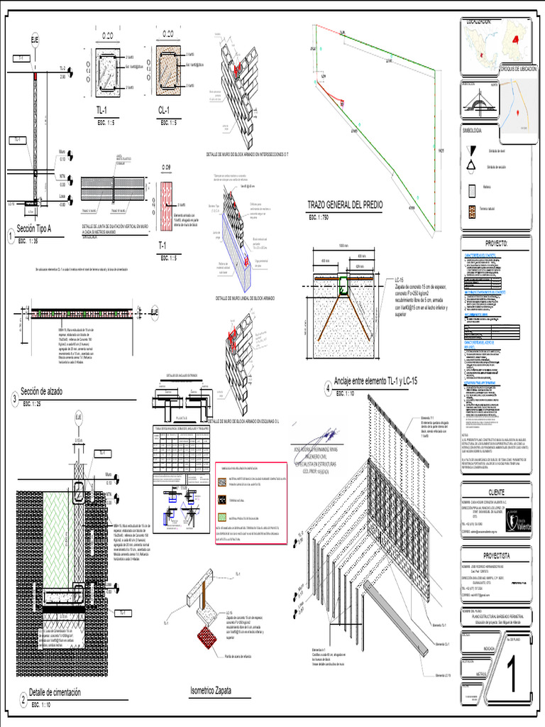 Barda Perimetral Ajustado-Layout1 | PDF | Hormigón | edificio