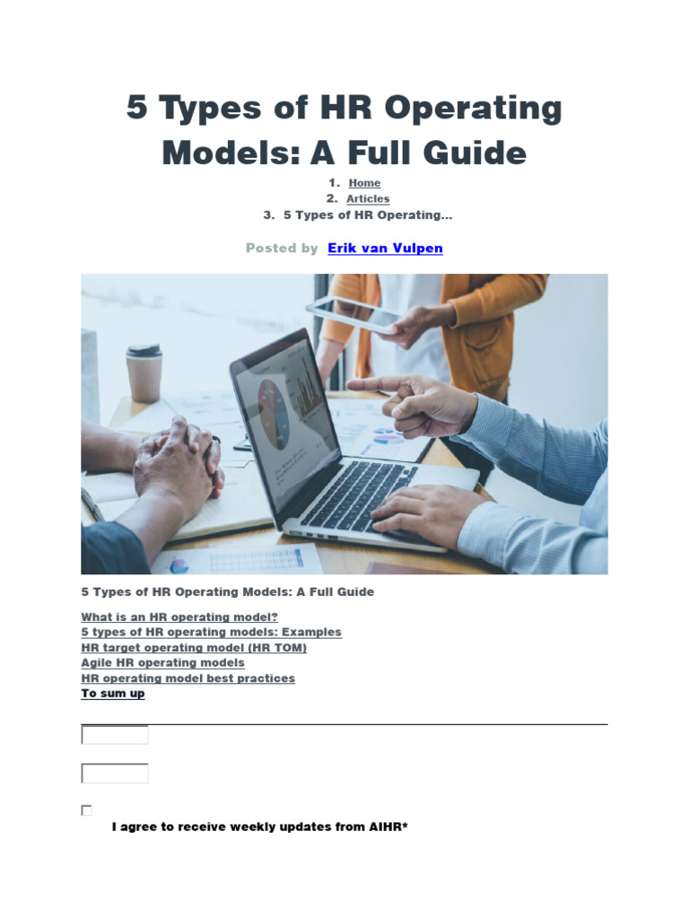 5 Types of HR Operating Models | PDF | Business Model | Strategic Management