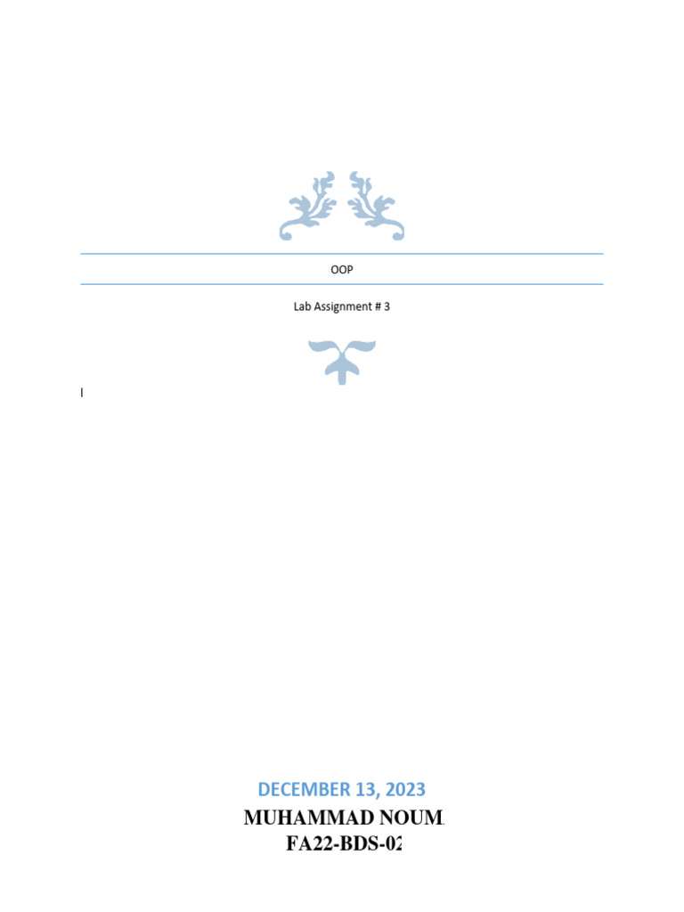 Oop Lab Ass # 3 | PDF | Fahrenheit | Computing