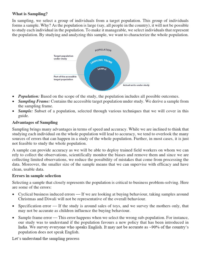 Sampling Pdf Sampling Statistics Stratified Sampling