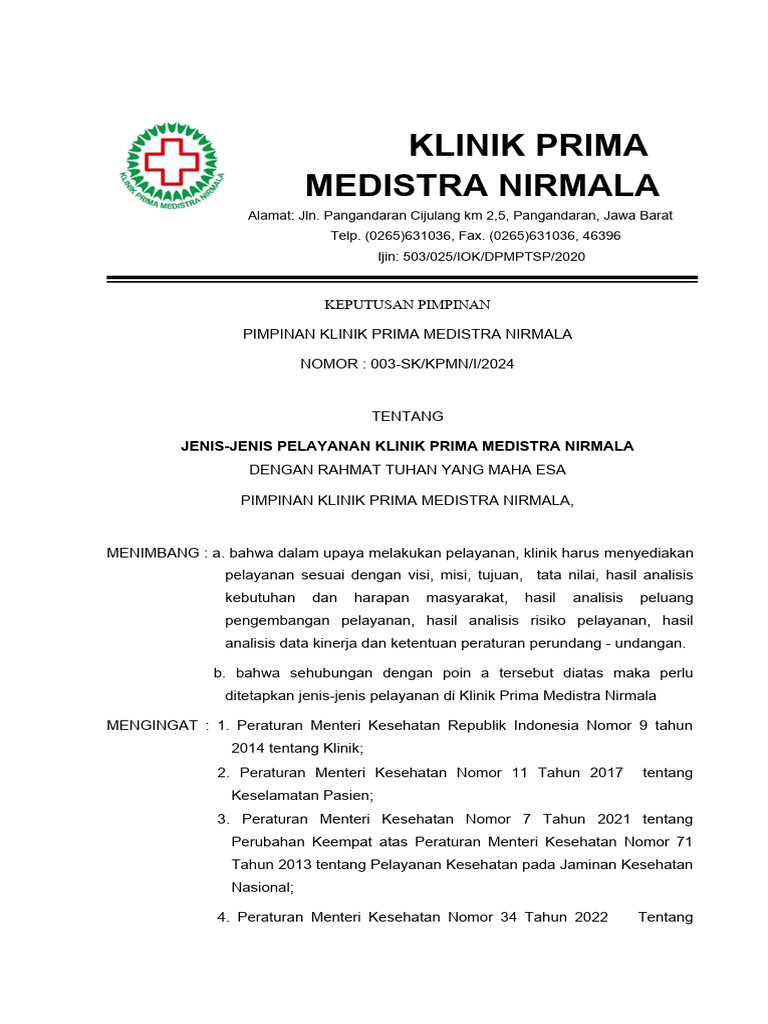1.1.1 SK Jenis - Jenis Pelayanan Sapa Dengan Cinta | PDF | Pengembangan Diri | Sains & Matematika