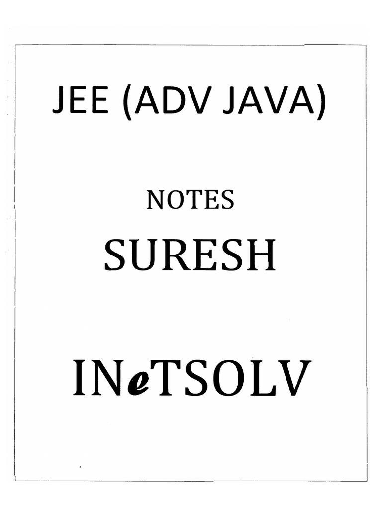 Inetsolv Suresh ( Adv Java ) | PDF