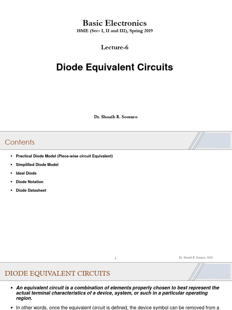6 - Diode Models | PDF | Technology & Engineering