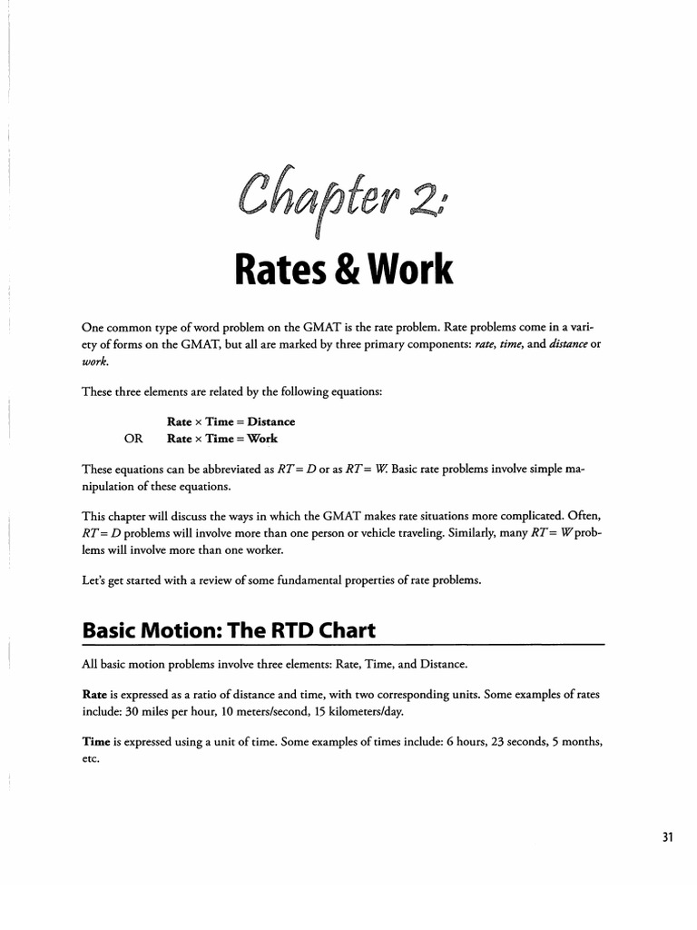 Time Distance Work Rate | PDF