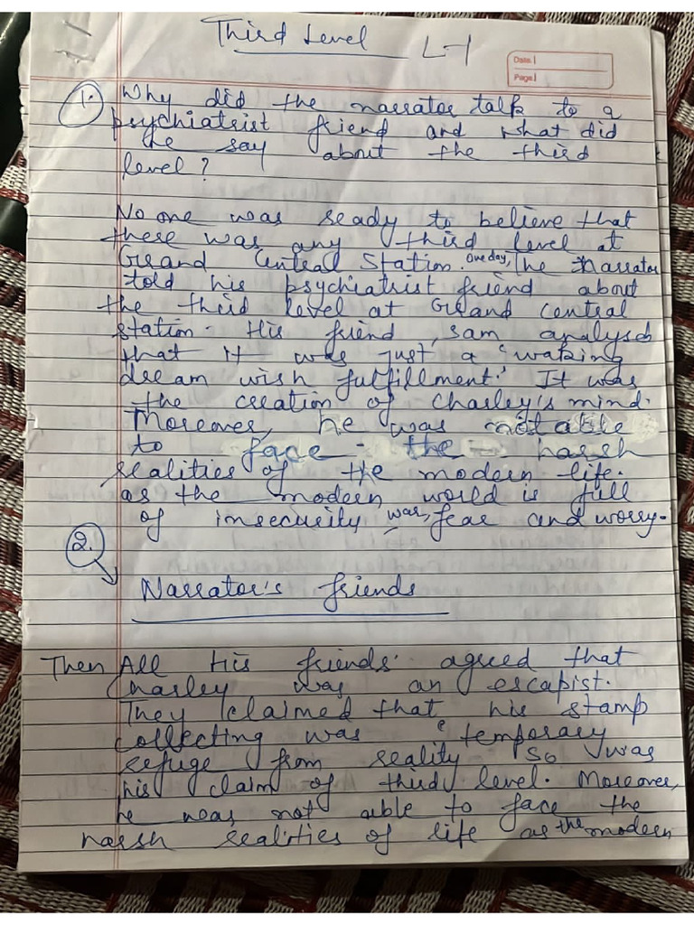 Third Level Chapter 1 | PDF