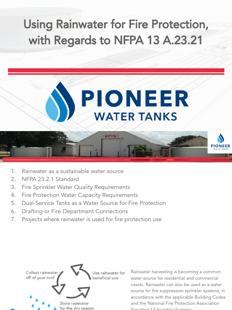 Using Rainwater For Fire Protection With Regards To NFPA 13 A.23.21 1 ...